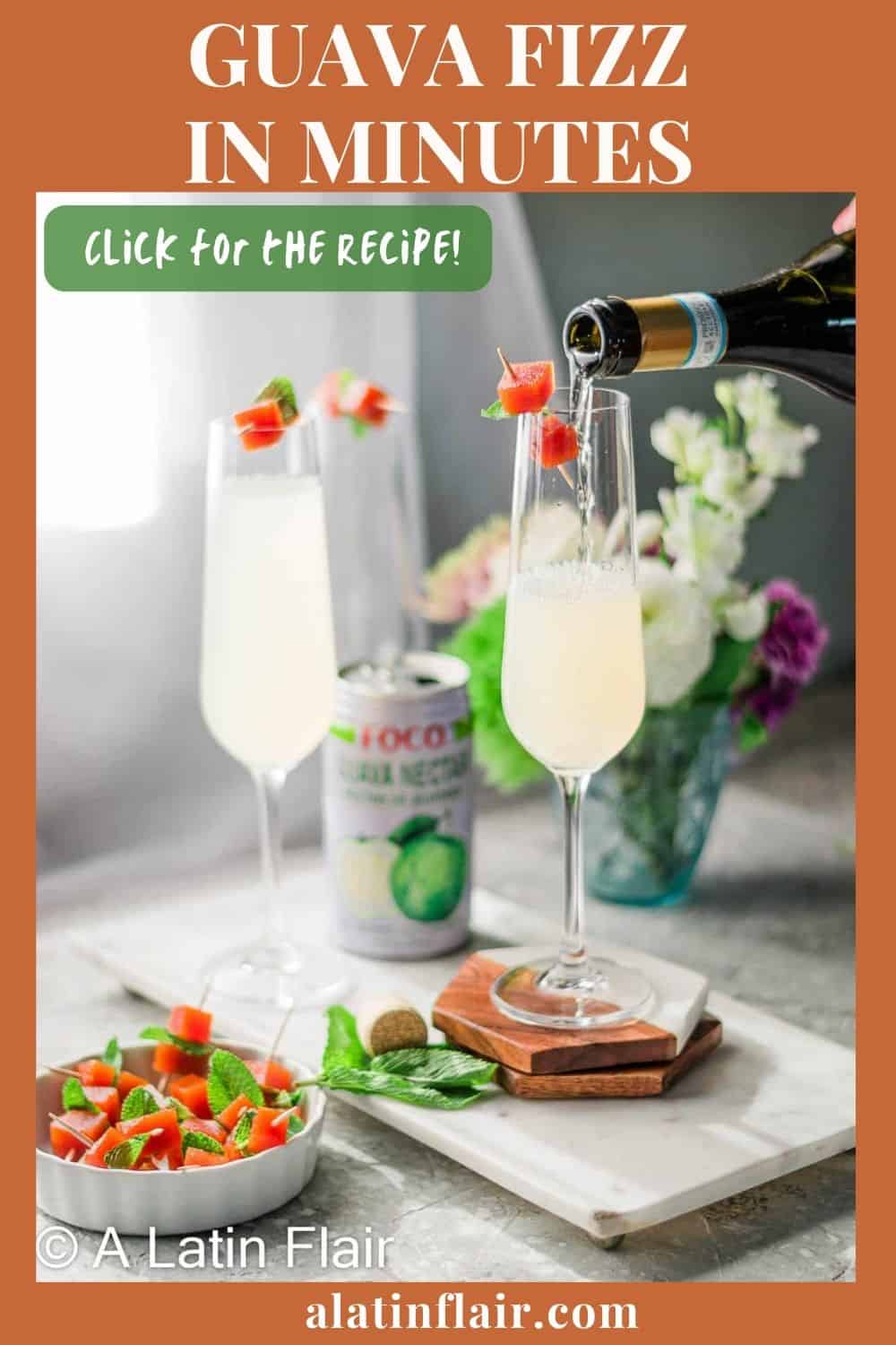 Easy 2-Ingredient Guava Mimosa Recipe | A Latin Flair
