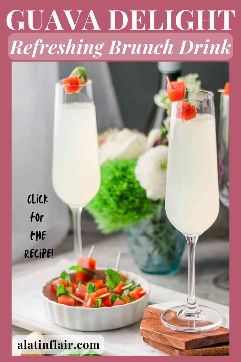 Easy 2-Ingredient Guava Mimosa Recipe | A Latin Flair
