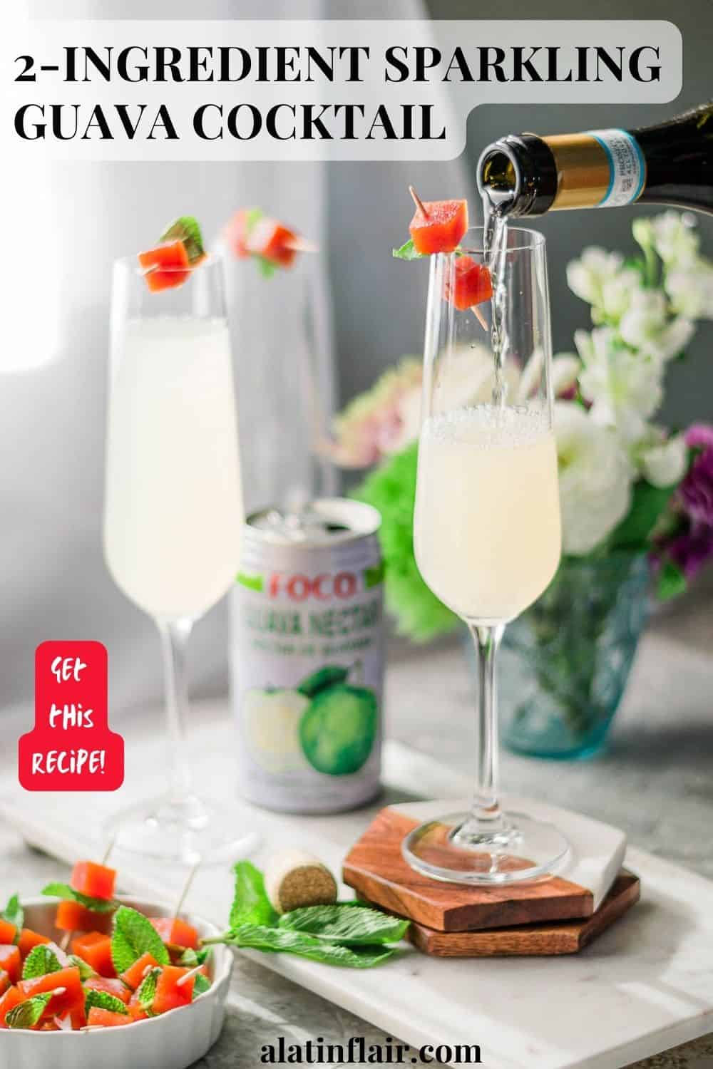 Easy 2-Ingredient Guava Mimosa Recipe | A Latin Flair