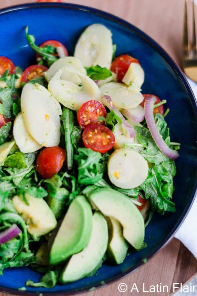 Hearts of Palm Salad with Vegan Avocado Dressing (Ensalada de Palmitos ...