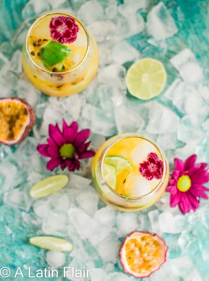Brazilian Passion Fruit Caipirinha Cocktail | A Latin Flair