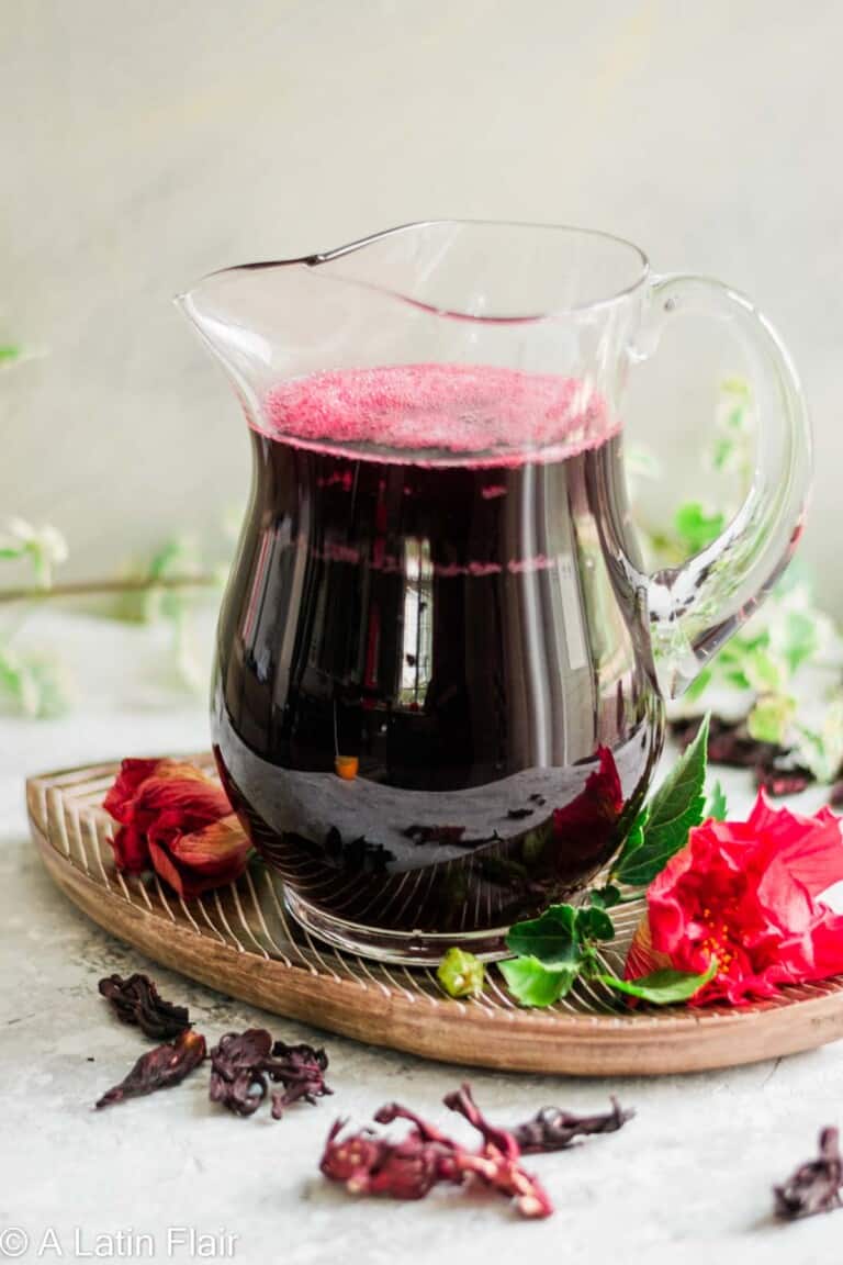 Agua Fresca de Jamaica (Homemade Hibiscus Iced Tea) | A Latin Flair