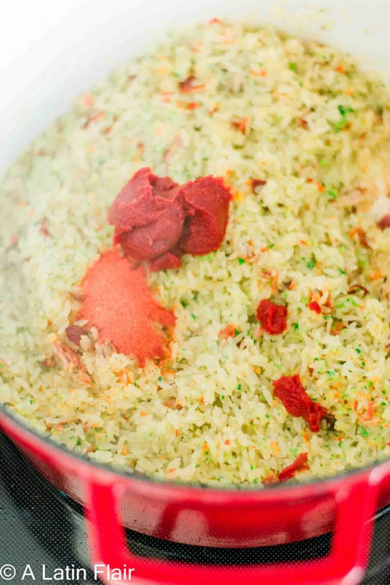 Puerto Rican Rice with Pigeon Peas (Arroz con Gandules) | A Latin Flair