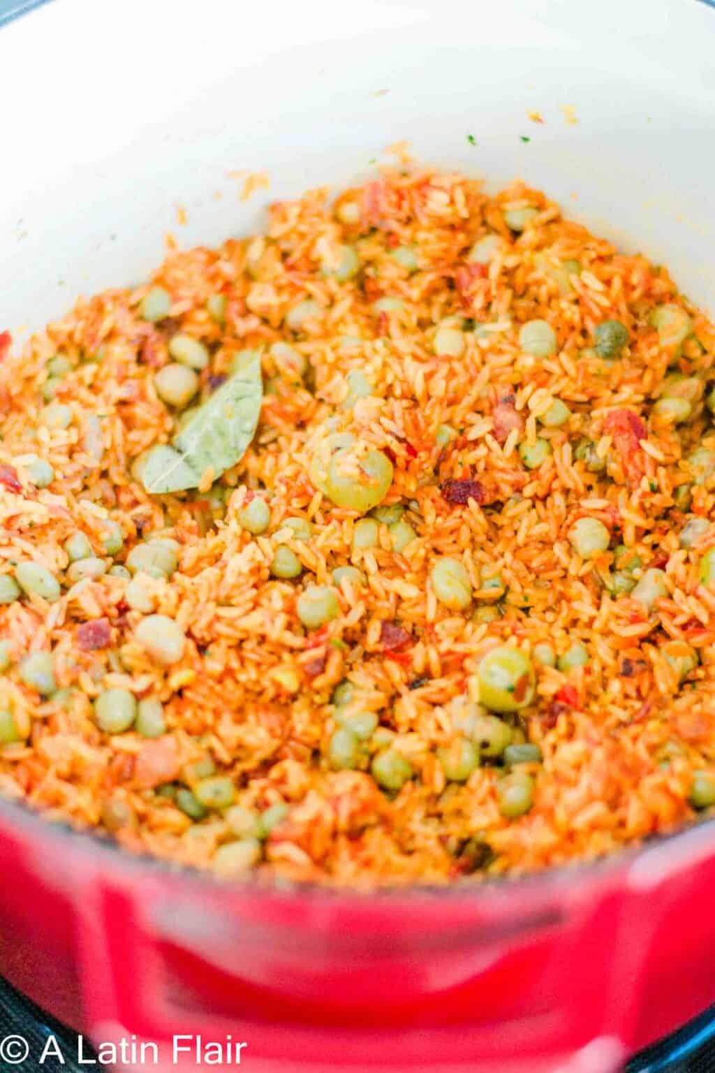 Puerto Rican Rice with Pigeon Peas (Arroz con Gandules) | A Latin Flair