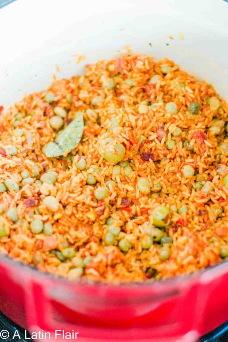 Puerto Rican Rice with Pigeon Peas (Arroz con Gandules) | A Latin Flair